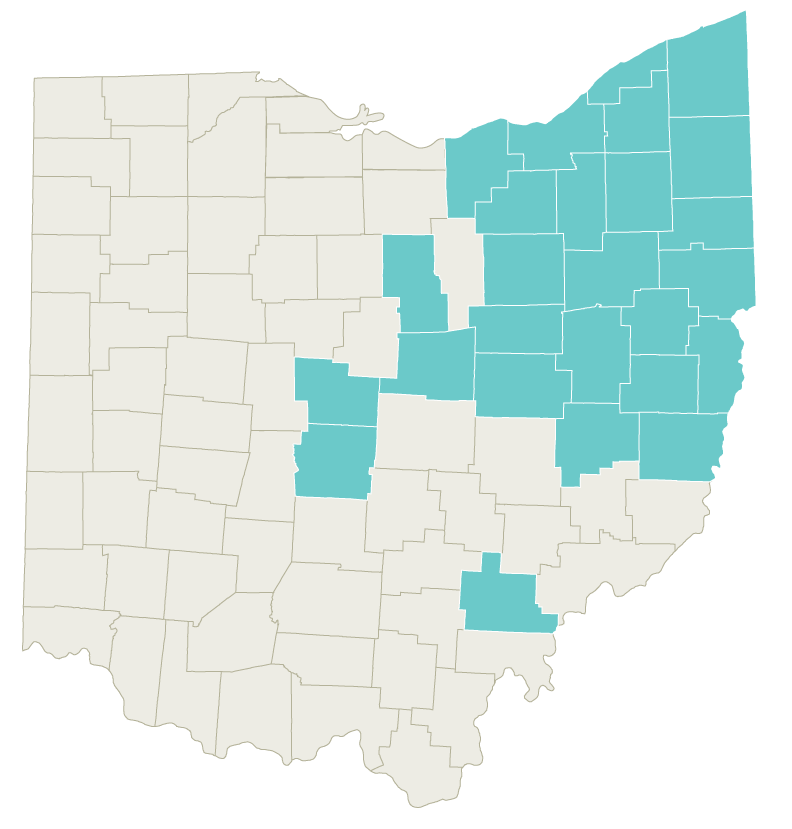 Northeast Ohio County Map